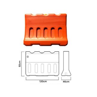 BRB-2 PLASTIC TRAFFIC BARRIER WITH HOLES – Wyler Enterprises, Inc