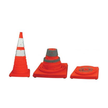 COLLAPSIBLE TRAFFIC CONE WITH REFLECTOR – Wyler Enterprises, Inc