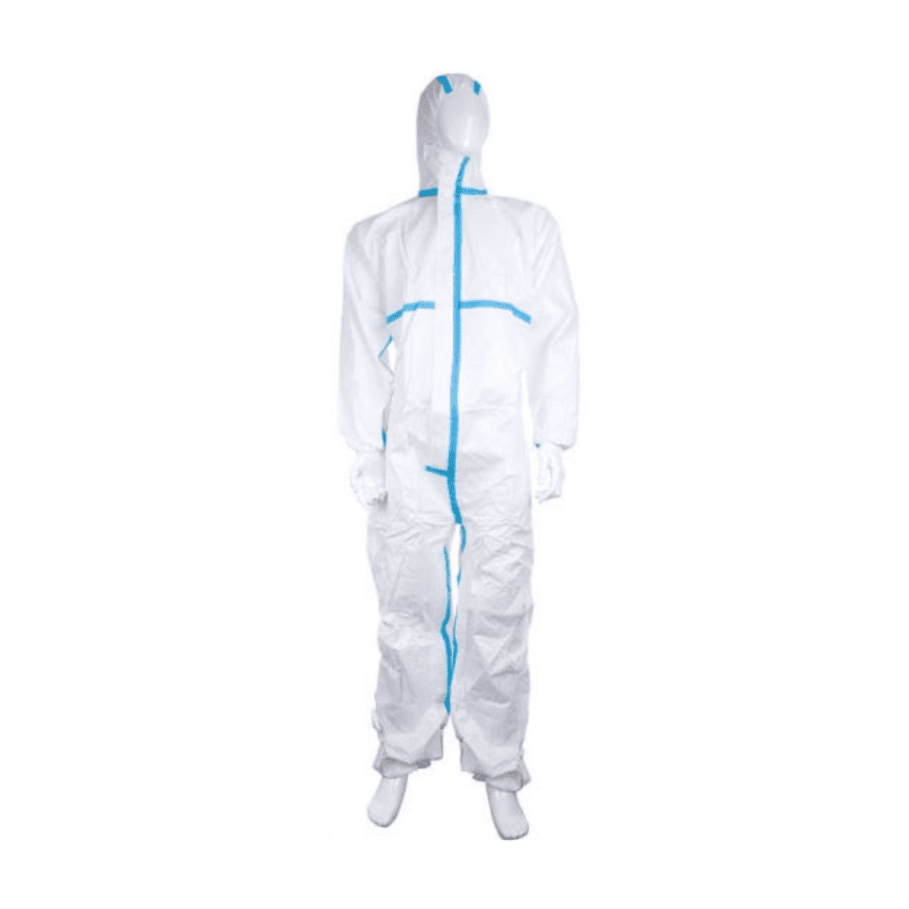 PPE Suit With Hood Blue Tape – Wyler Enterprises, Inc